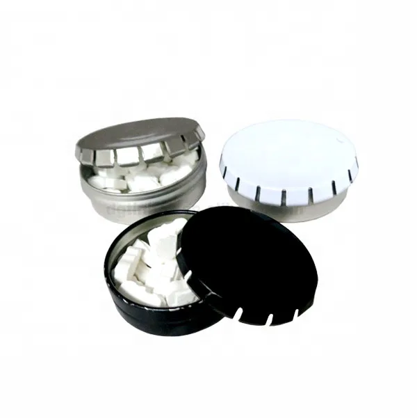 Eco-friendly Food Safe Candy Small Click Clack Tin Can Cute Rounded ...