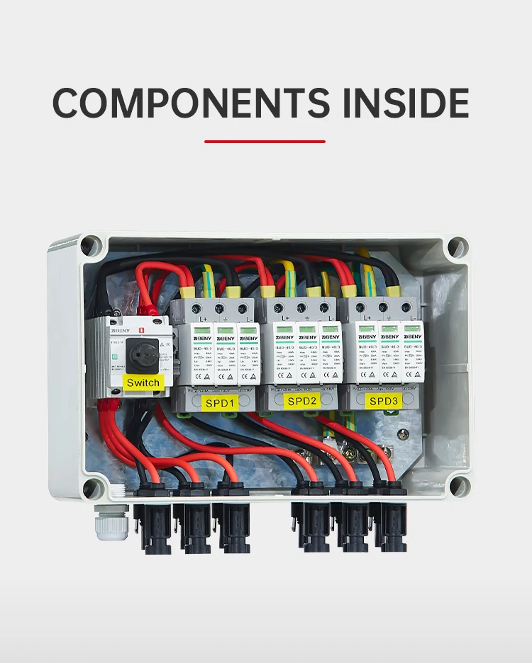 Beny New Pv Strings Dc Combiner Box 3 Input 3 Output Hot Sale For Solar ...