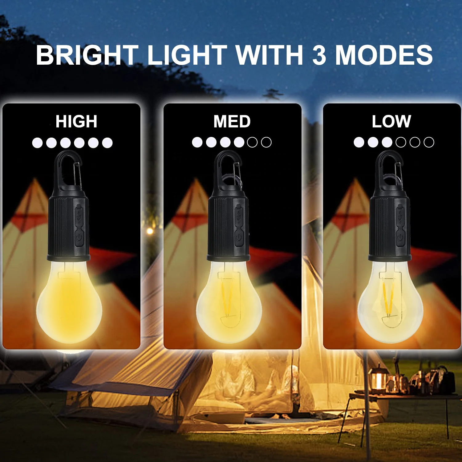 Lightweight Bulb Portable Hanging Hanging Light Bulb Outdoor Camping ...