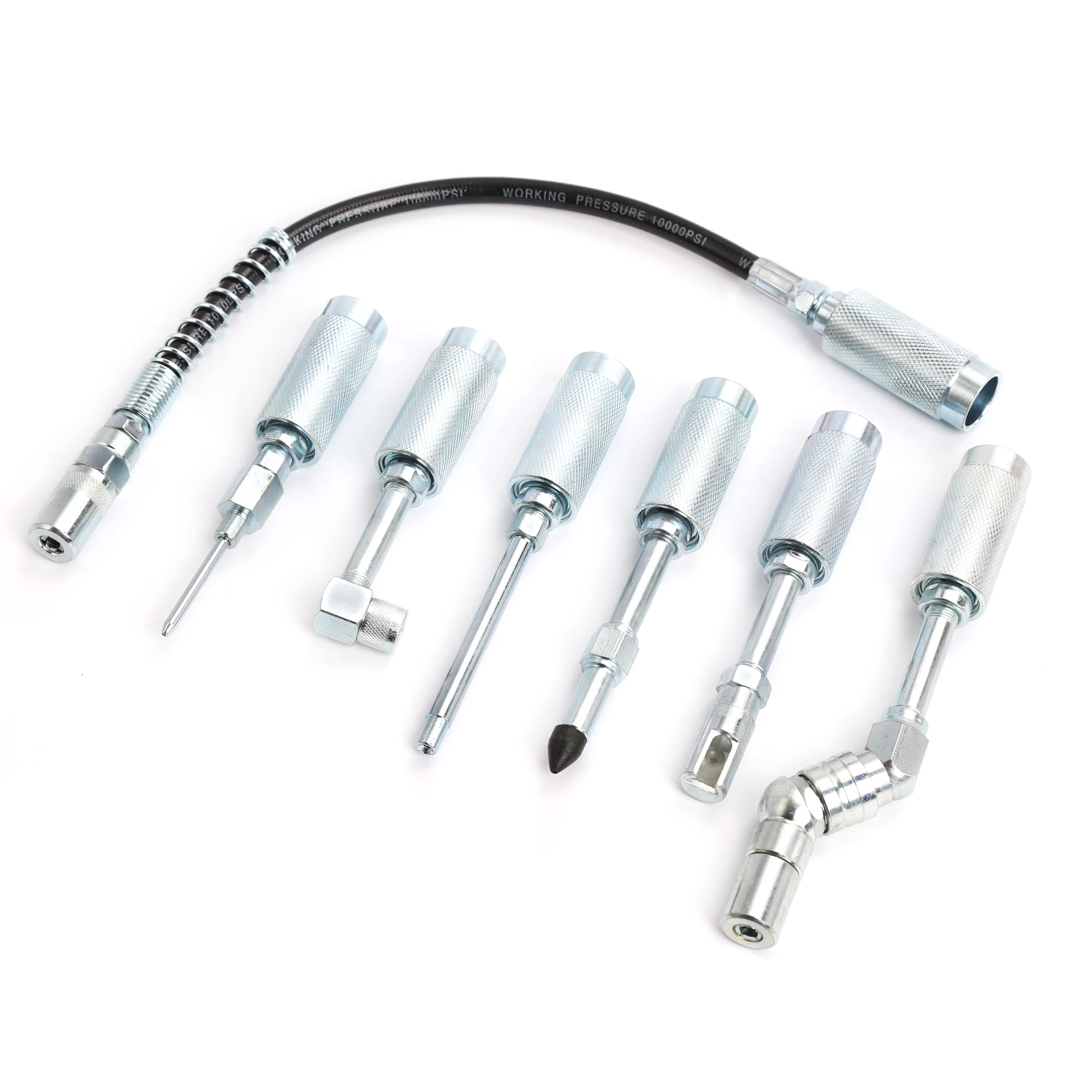 Winmax 7pc Automotive Universal Grease Coupler Kit And Grease Gun ...