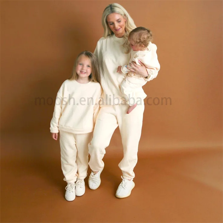 2023 Winter Mommy And Me Tracksuits Loose And Leisure Sweatshirt