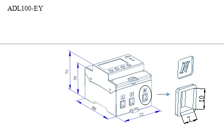 Acrel Adl100-ey Single-phase Prepaid&postpaid Energy Meter With Rs485 ...