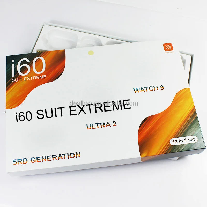 I60 Suit Extreme 12 In 1 Series 9 Smartwatch 2.3 Inch Dual Smart Watch 7 Straps Wireless ...