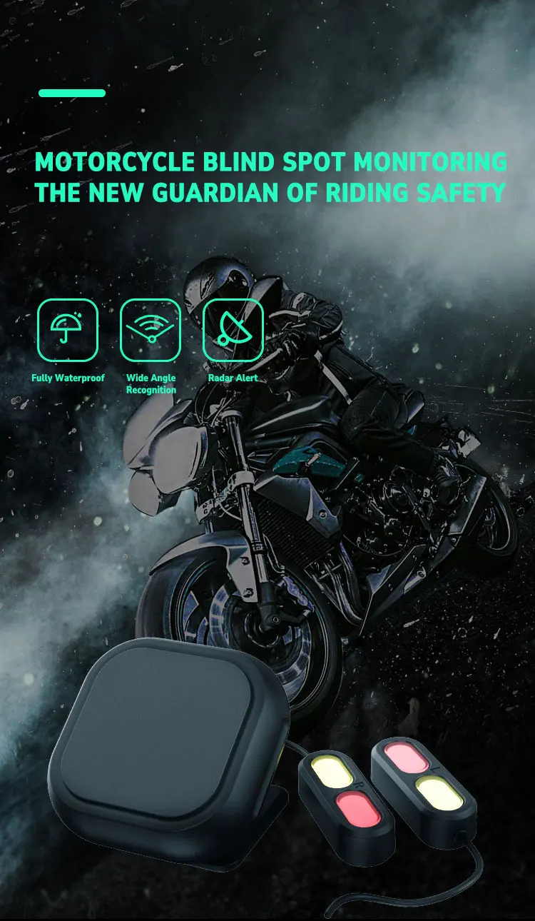 Two-Way Motorcycle Radar Warning System Blind Spot Monitoring ...