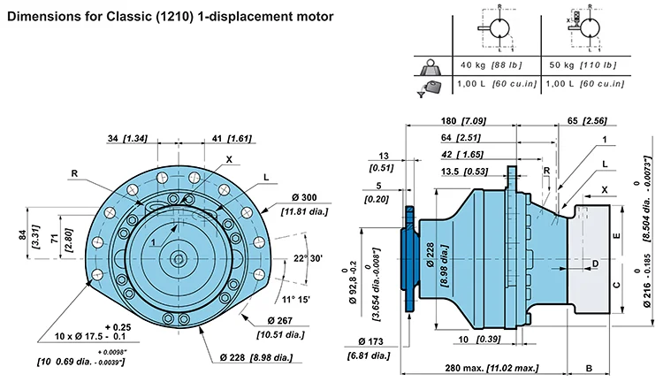 Poclain Ms Hydrqulic Wheel Motor Mse Ms02 Ms05 Ms08 Series Ms05-0-d24 ...