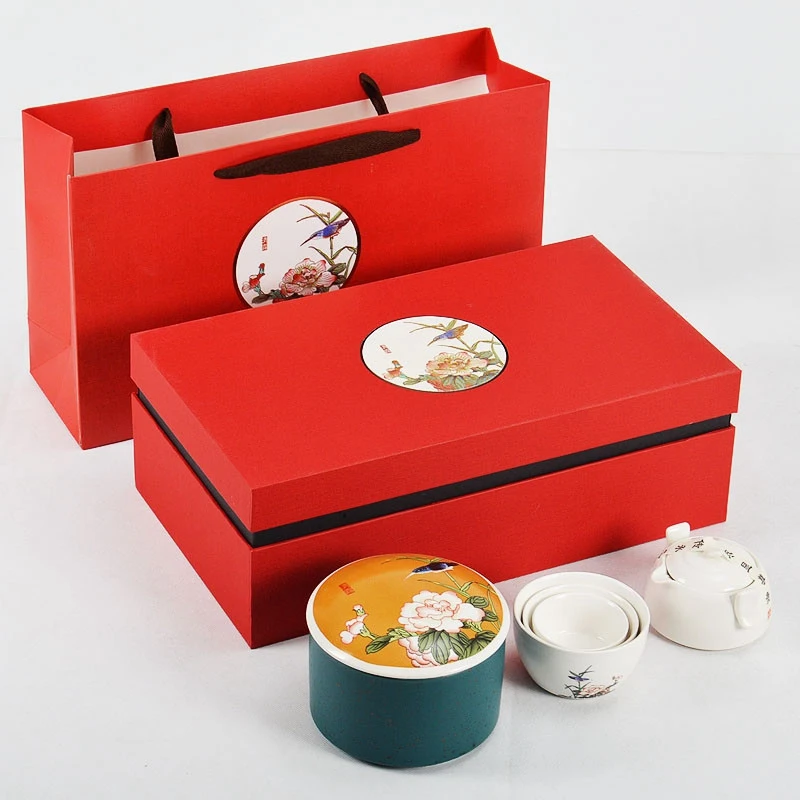 36x19x10cm Chinese Tea Boxes Luxury Style Factory Price Red Box - Buy ...