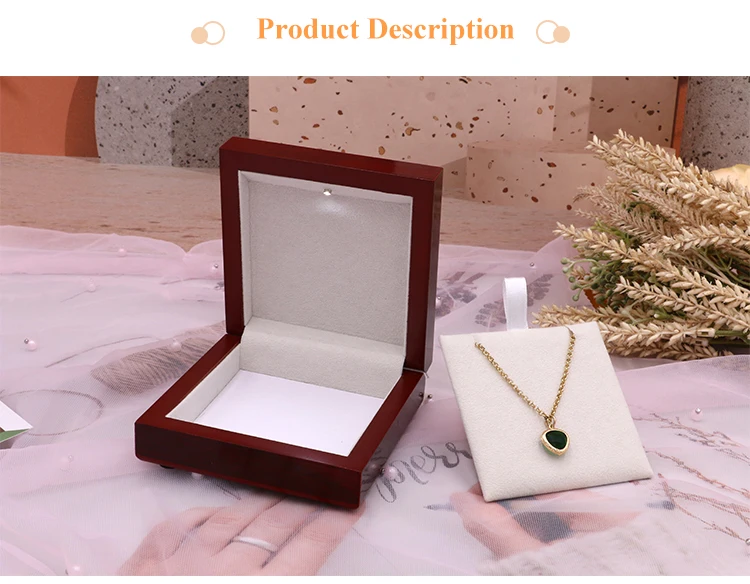 LED Wood Jewelry Box - Luxury Pendant Display Box