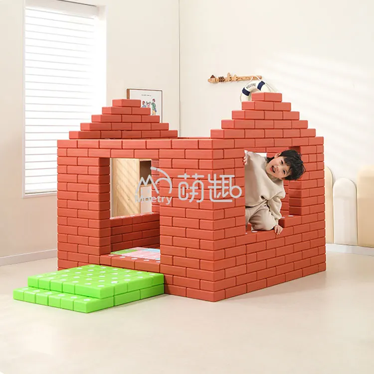 Moetry Large Plastic Red Brick Children's Building Block Combo Toddler ...