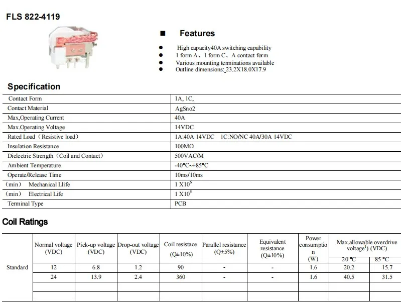 Chlaso Uncovered Auto Pcb Relay Hg4119 12v 30a Normally Close ...