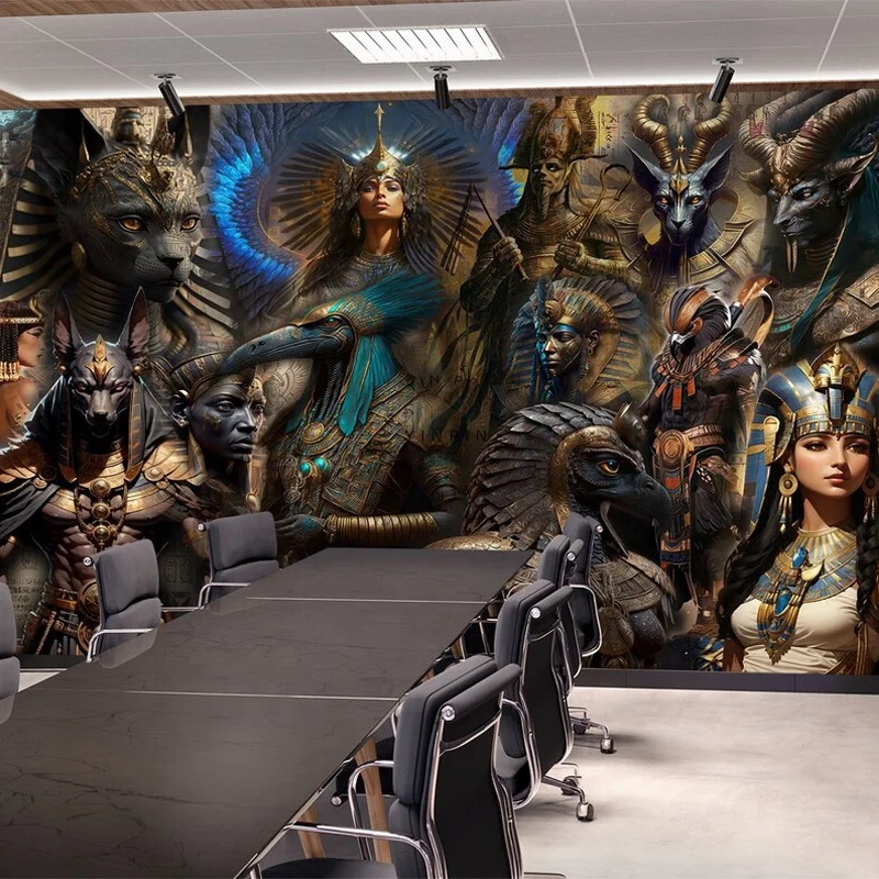Alibaba.com: Ancient Egyptian Mythical Gods 3D adhesive wall wallpaper ...