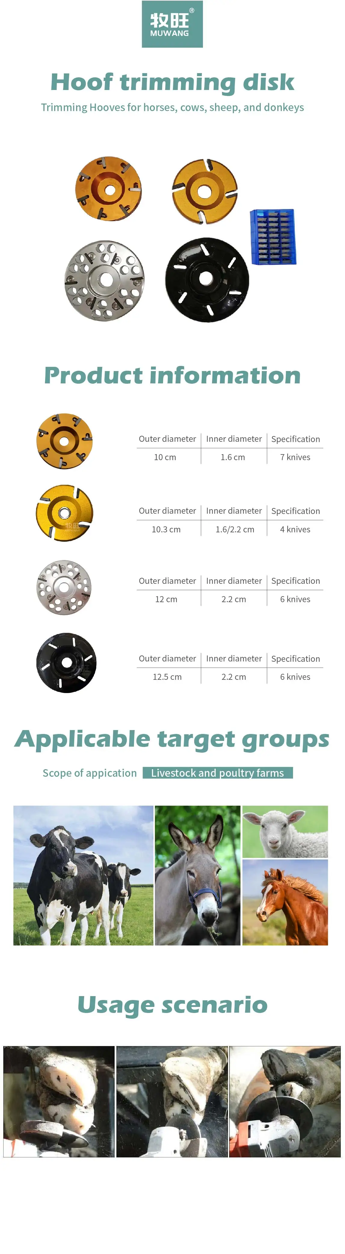 Professional Farm Veterinary Horse Cow Hoof Trimming Disc Hoof Trimmer ...