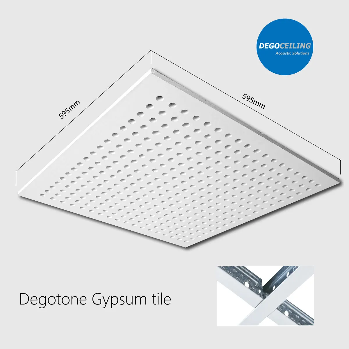 600*600 Perforated Gypsum Board Ceiling Tiles China Supply Perforated ...