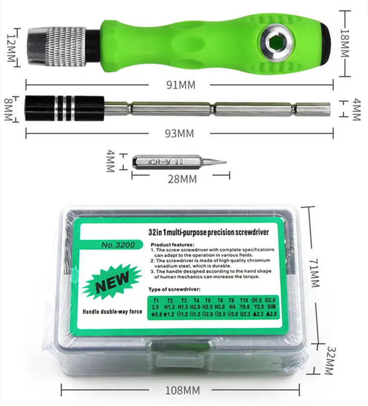 Screwdriver Set Magnetic Precision Mini Screwdriver Bits Repair Tool ...