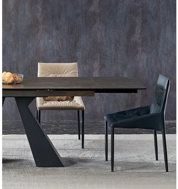 New Modern Luxury Home Furniture Dinning Room Set 4 6 Seater Microfiber ...