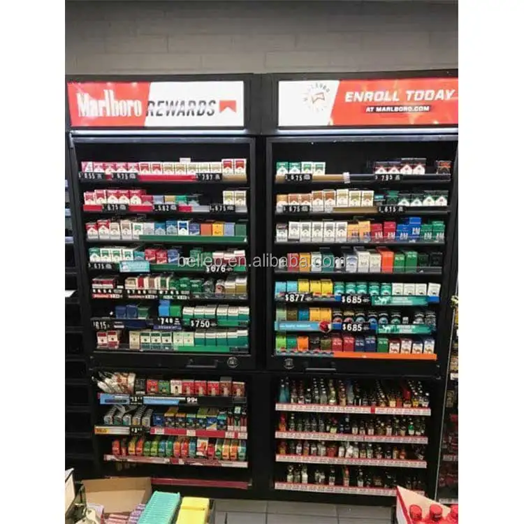 Convenience Store Multipurpose Cigarette Cabinet Cigarette Display Rack ...