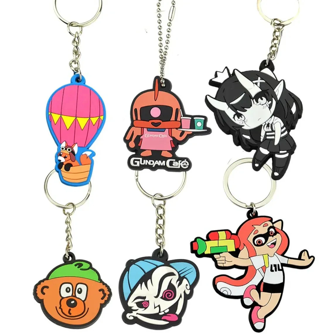 Customized Promotional Cute Soft PVC Rubber Key Ring