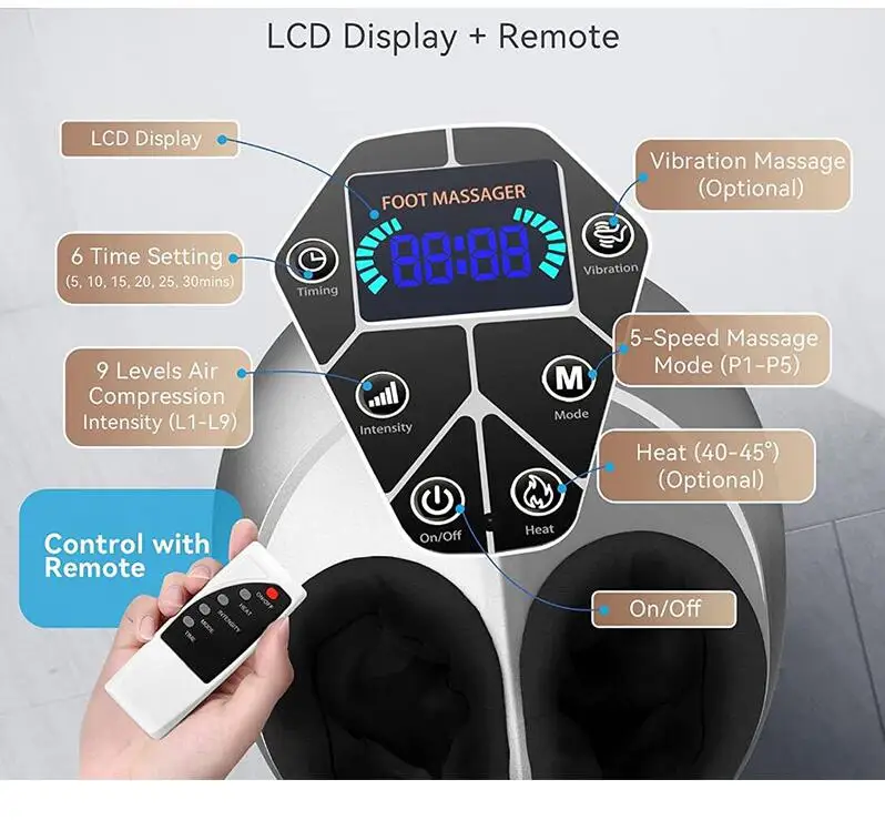 2024 Chinese Electric Infrared Shiatsu Vibration Reflexology Foot ...