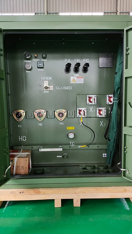 300kva 13.8kv Transformer Three Phase Oil Immersed Radial Feed Pad ...