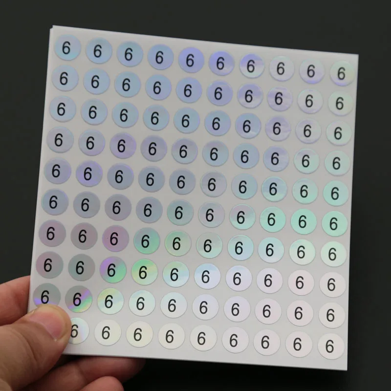 Custom Shining Glitter Number Stickers For Laser Printers & Oem