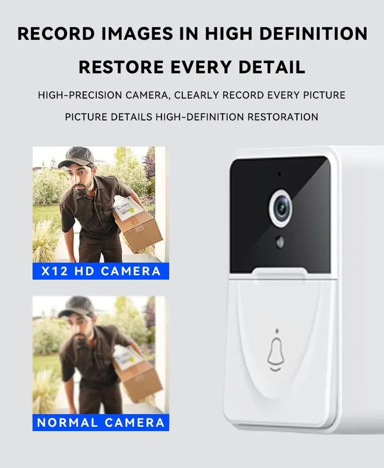 X3 Wireless Video Doorbell - HD Camera Security Intercom