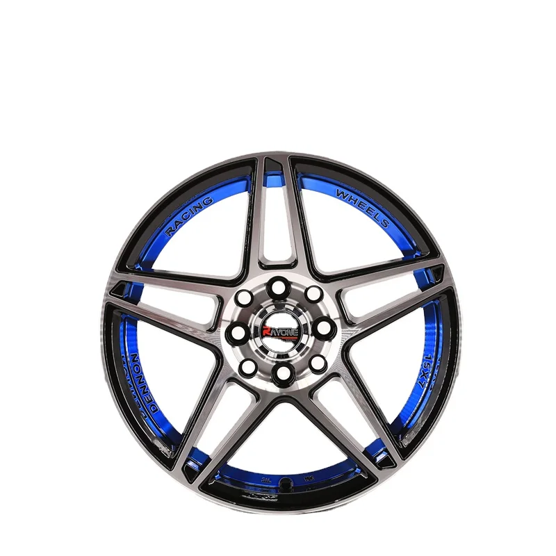 621 Hot Sale15 Inch 15x7.0 Five Spoke Red Undercut Alloy Wheels Rims ...