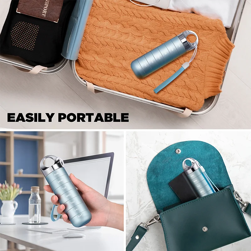 OEM/ODM Portable Aluminum Metal Pill Container Durable Home Medicine ...