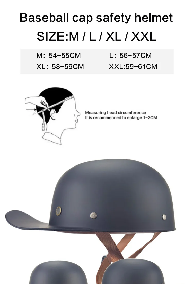 New Safety Riding Helmet Baseball Cap Half Helmet Bicycle Cap Helmet ...