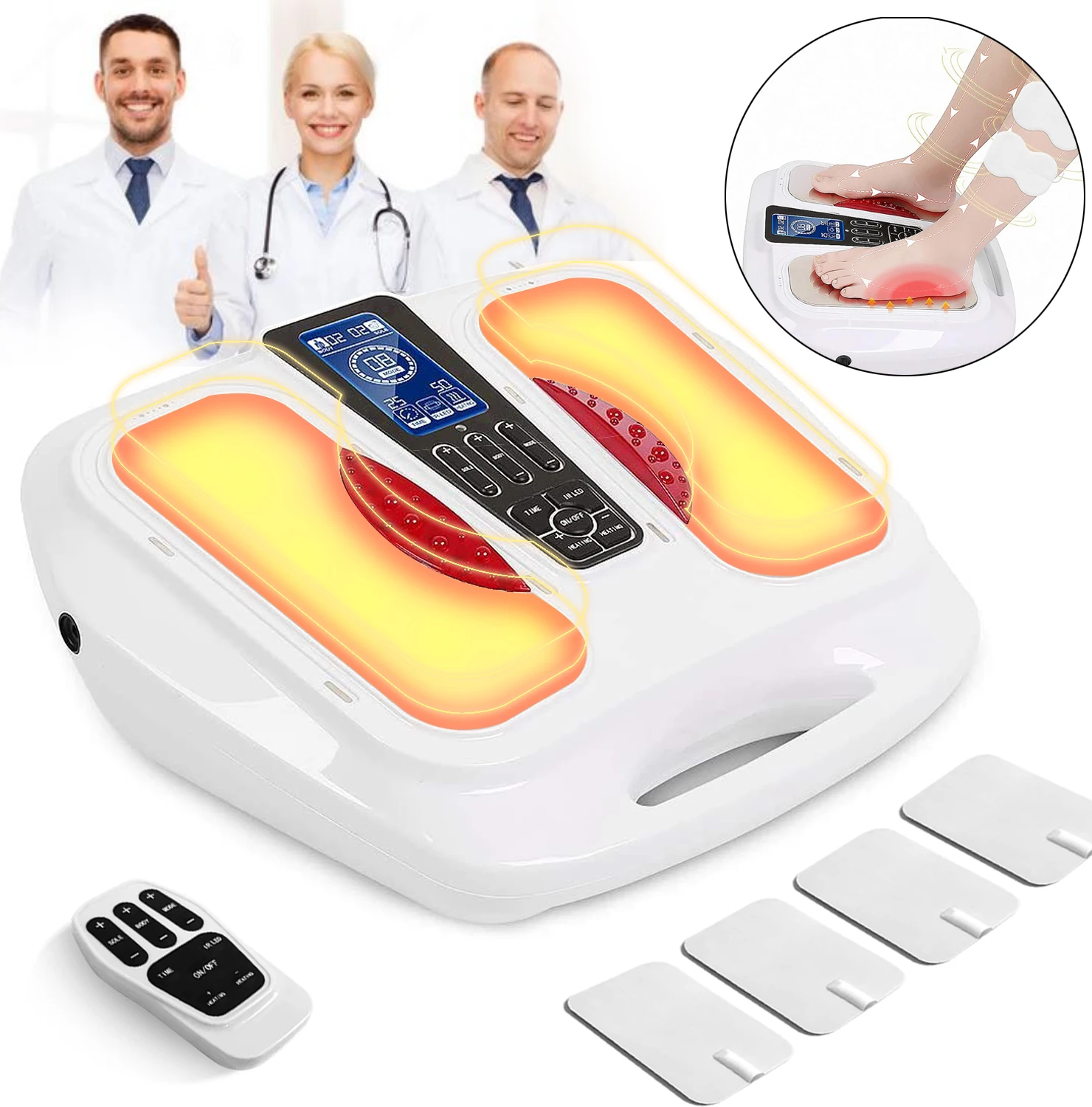 Foot Circulation Stimulator Electric Foot Massager Machine For Ems&tens ...