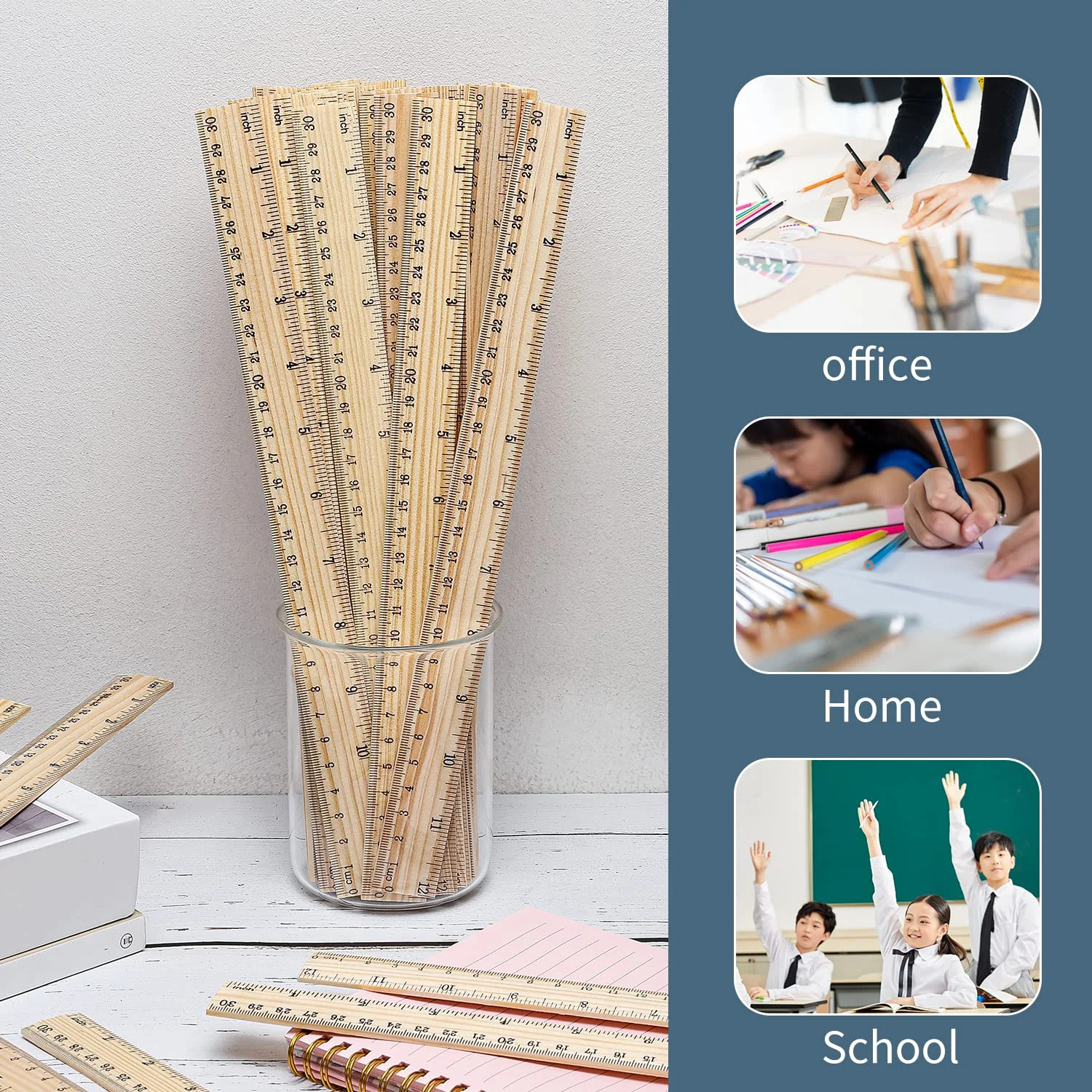 Wooden Standard Ruler For School Classroom Home Or Office - Buy ...