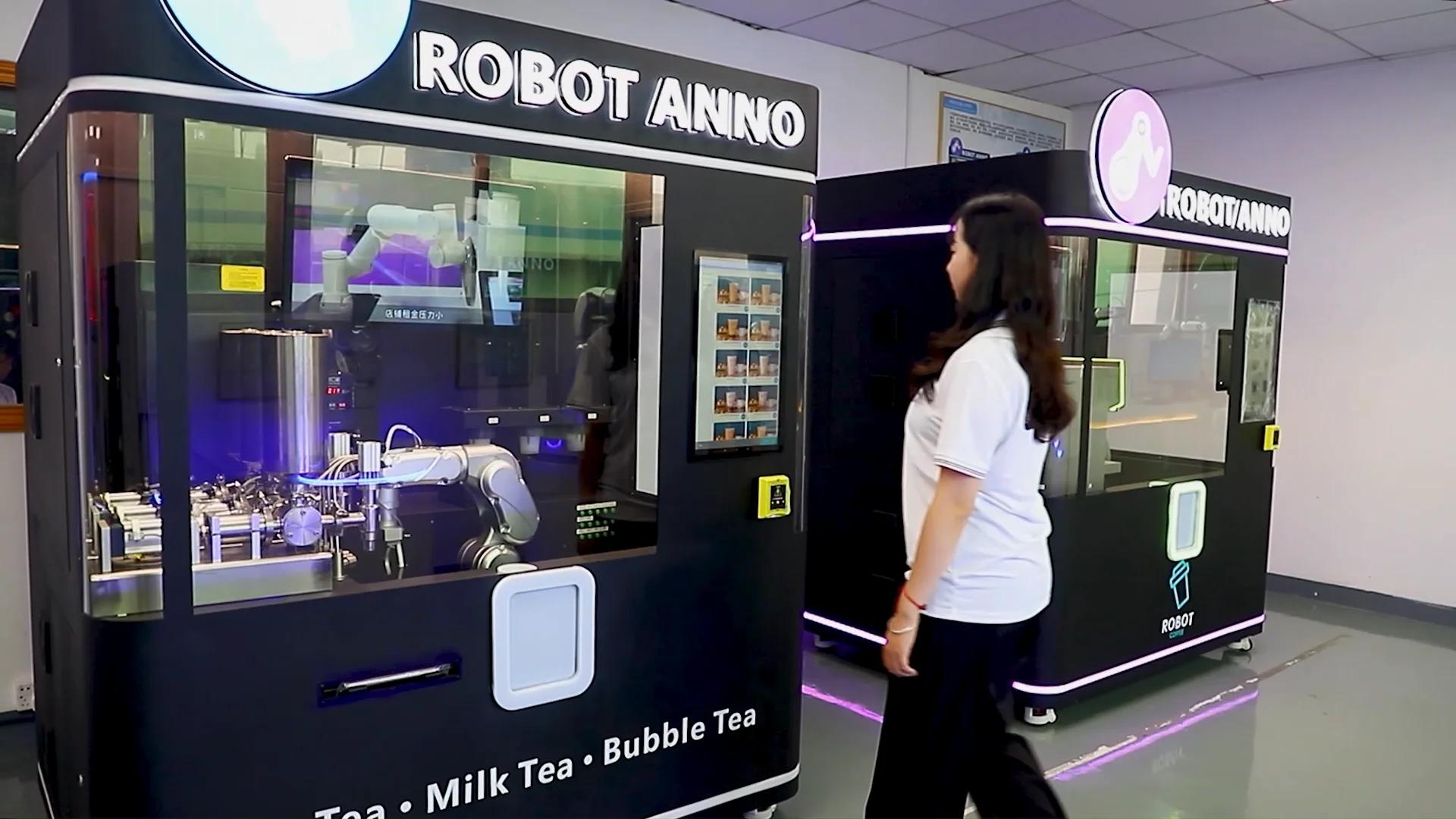Robot Auto-selling Machine Unmanned Robotic Milk-tea Vending Machine ...