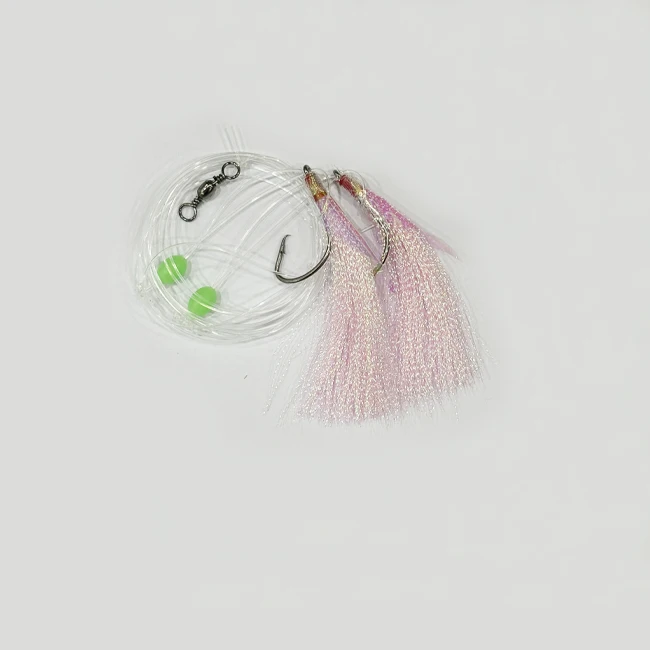 Flasher Rig Fish Skin Sabiki Snapper High Carbon Steel 2 Hooks Fishing ...