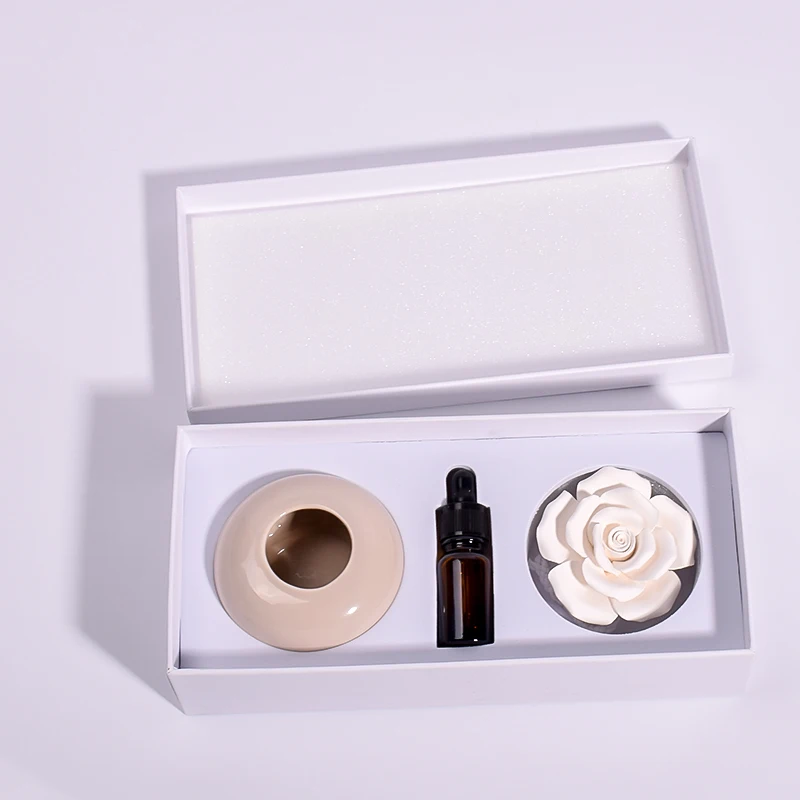 Wholesale Custom Logo Flower Air Freshener Lotus Flower Diffuser Clay ...