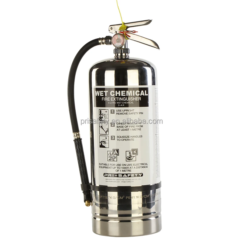 Class K Stainless Steel Cylinder Fire Extinguisher Premium Stainless ...