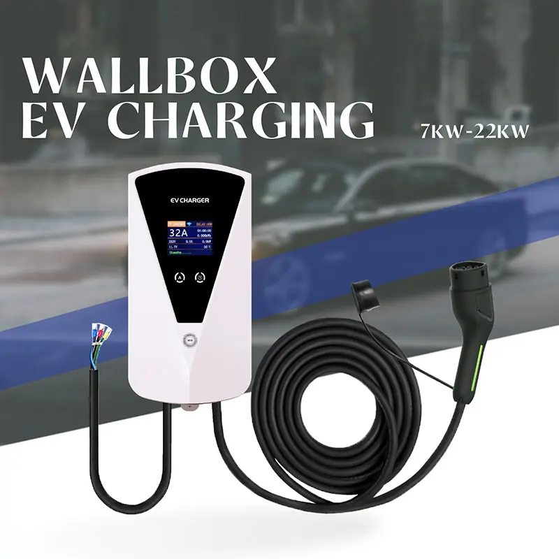 Wallbox Ev Charger Station 7kw 1phase 8-32a Wallbox Ac Ev Charger ...
