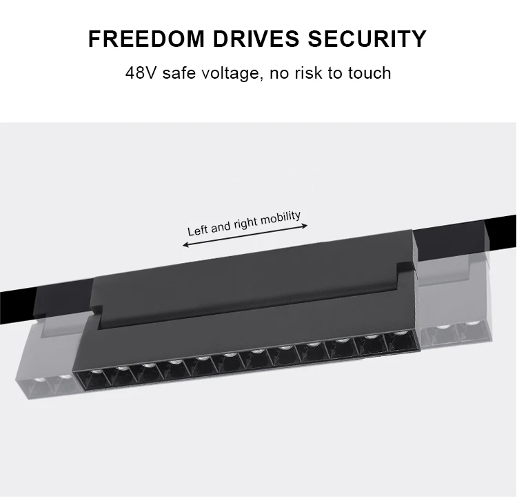 Modern Ceiling Surface Mounted Magnet Rail Lighting System Dc48v ...