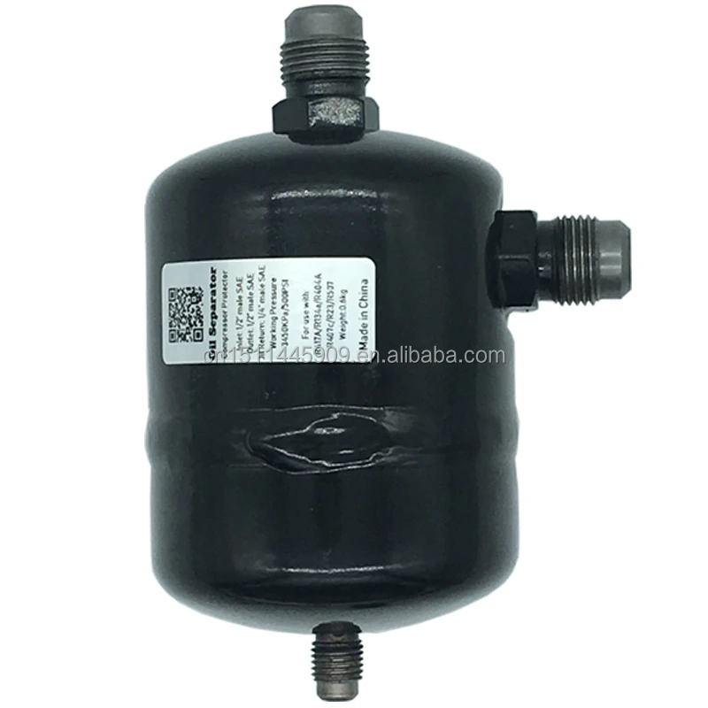 Oil Separator with Capillary Throttle for Small Compressors