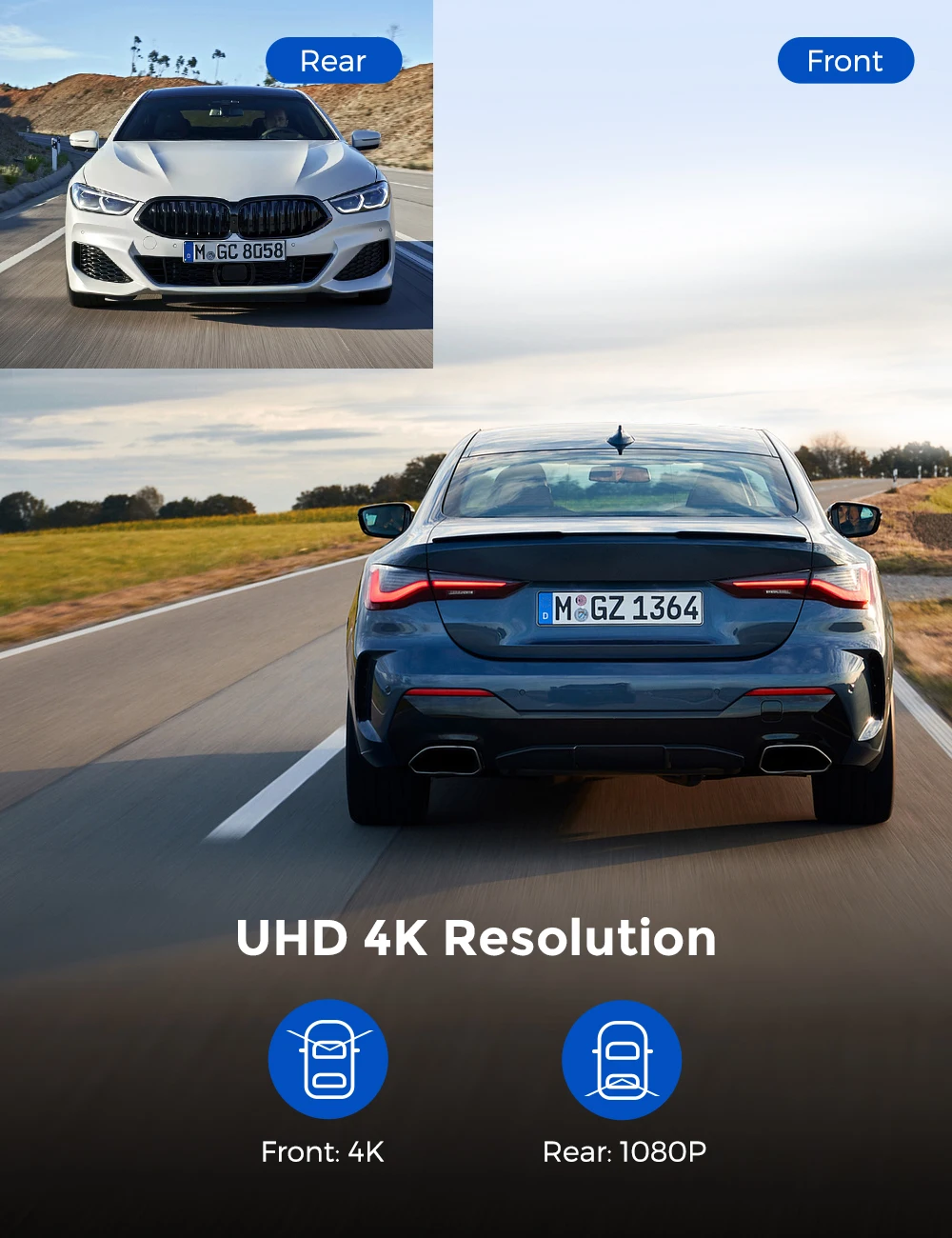 Azdome M63 Dashcam Ultra Hd Dashcam 4 K Gps Wifi Connect Car Cameras 4k ...