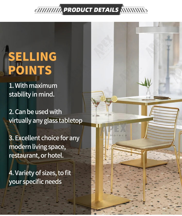 Indoor Outdoor Metal Square Table Base Custom Table Leg Adjustable Cast ...