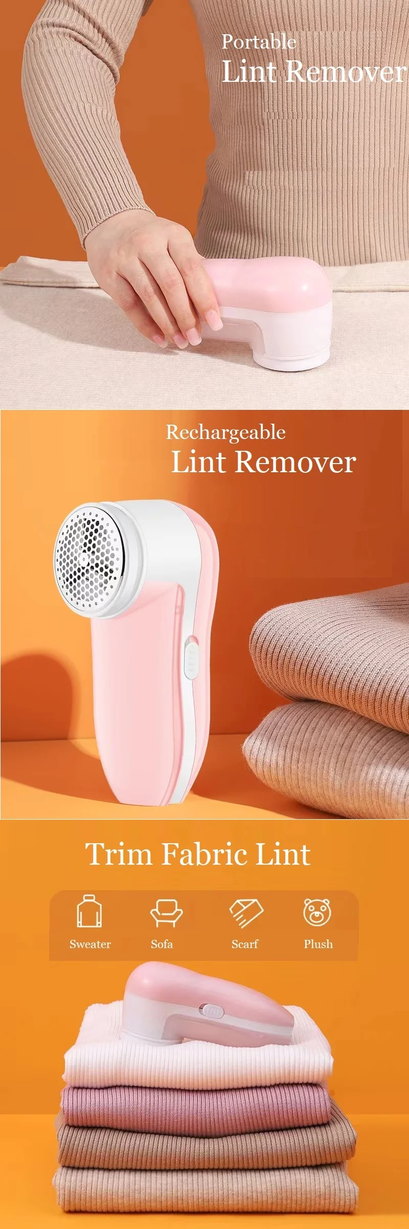 3W Mini Handheld Clothes Sweater Lint Shaver Dutch Coat Smooth Fluff ...