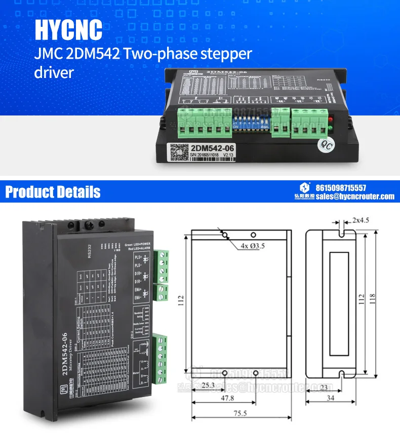2Dm542 Cnc Stepper Driver Fast Stepper Driver Hybrid Nema23 Nema34 Cnc ...