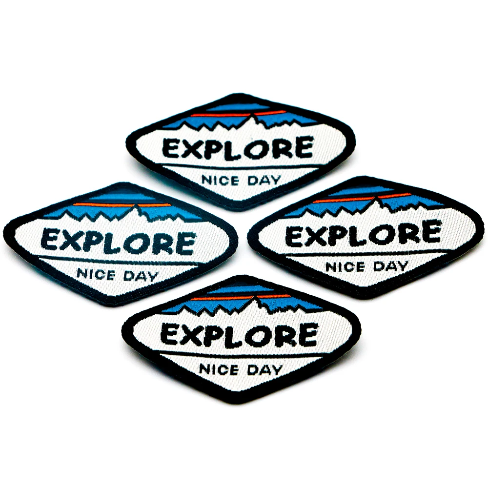 Woven Label Brand Logo High Density Garment Neck Label Luxury Woven ...