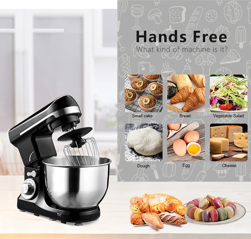 5l Stand Food Mixer Machine Blender Bread Dough Stand Egg Beater ...