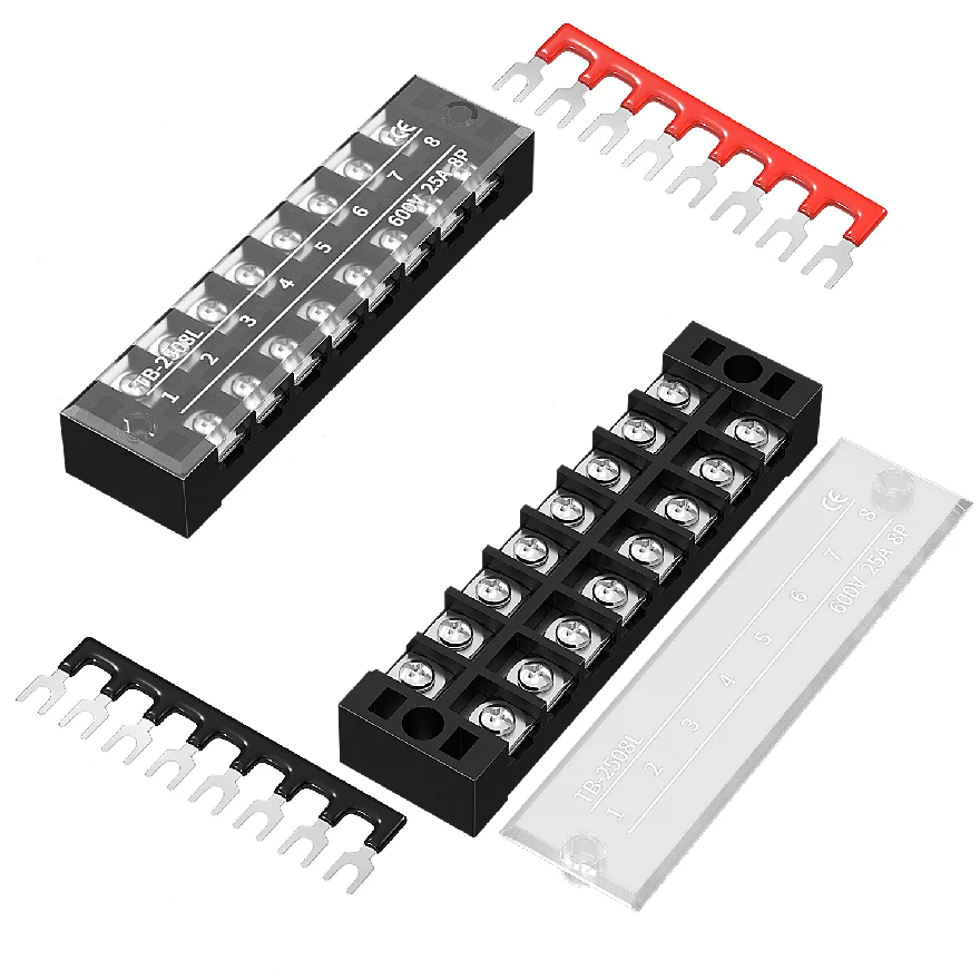 8 Position Power Terminal Block 25a 600v Battery Terminal Block Dual ...