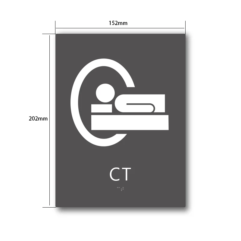 Hospital braille signs Hospital CT room ADA signage Accessible braille ...