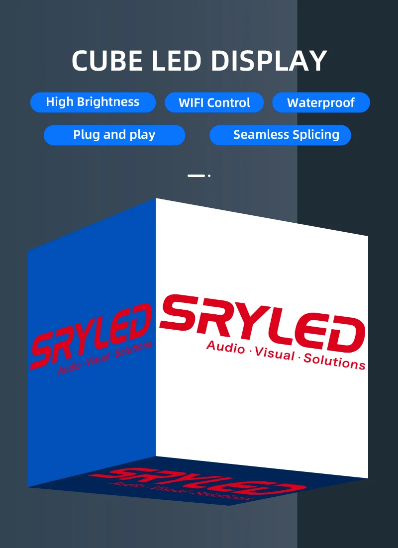 4k Full Color P3 4g Wifi Control Magic Cube Commercial Advertising Cube ...