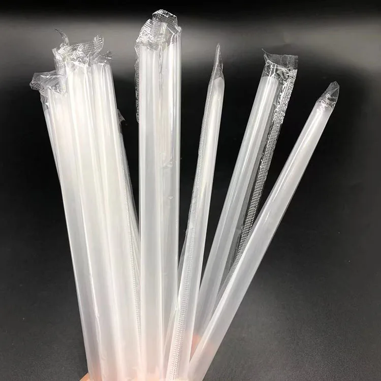 10mm Straight Transparent Plastic Drinking Straws