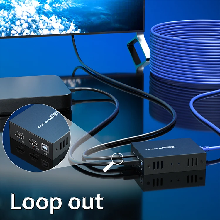 HDMI Extender 60M - 4K 60hz USB Video KVM Solutions