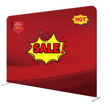 Exhibition Custom Logo Print Tension Fabric Backdrop Stand Stretch ...