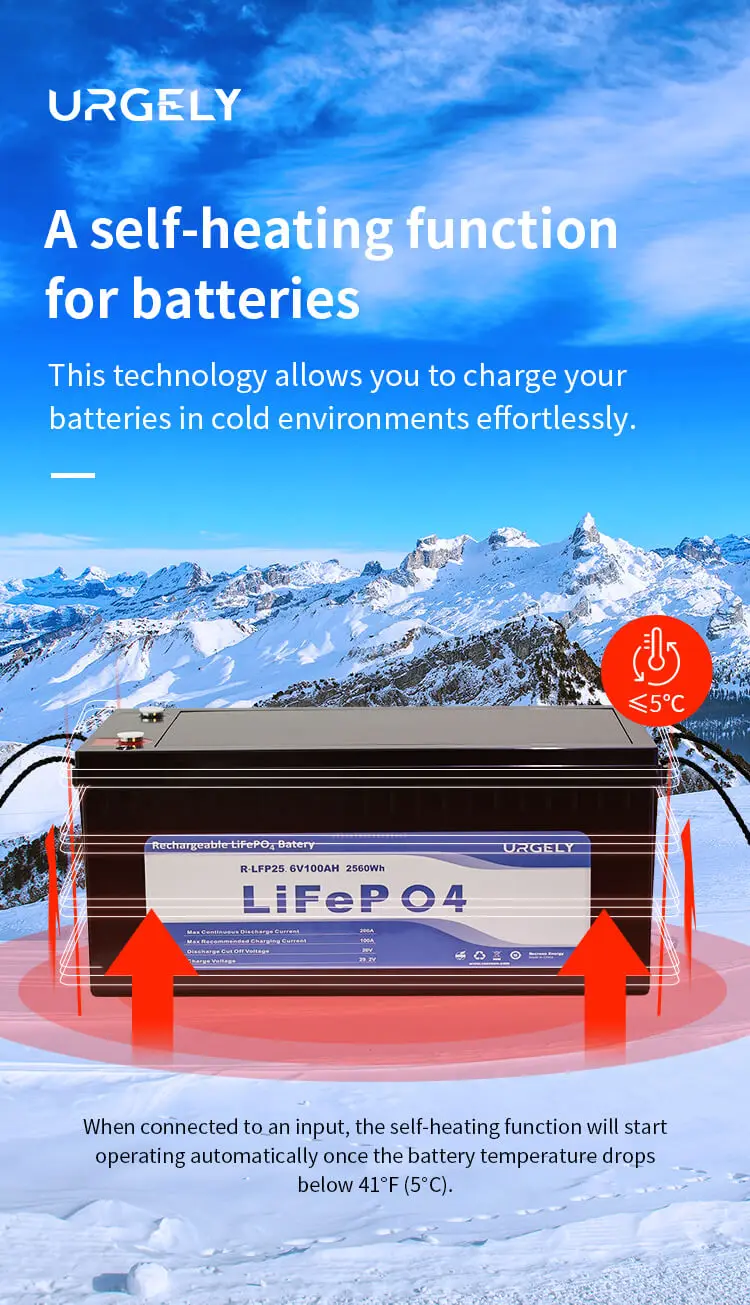 Urgely 24v 12v 100ah Smart Lithium Iron Phosphate Lifepo4 Deep Cycle Marine Trolling Motor ...