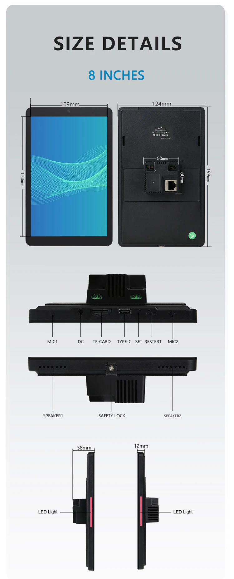 Meeting Room Smart Hotel Android Tablet - 8 Inch & 10.1 Inch